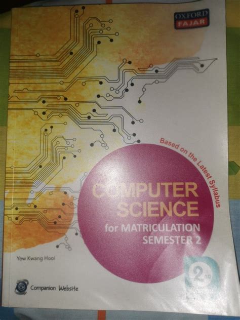 Computer Science For Matriculation Semester 2 Matrikulasi 2nd Edition
