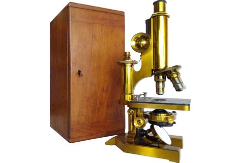 Antique Brass Rj Beck London Microscope Modernism