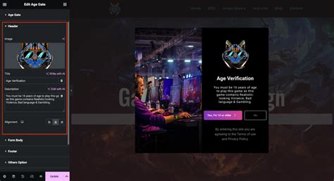 Age Gate Happyaddons