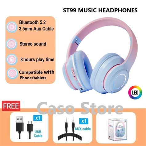 Caso Bluetooth Headphone Wireless Headphones Cat Ear With Mic Gamer