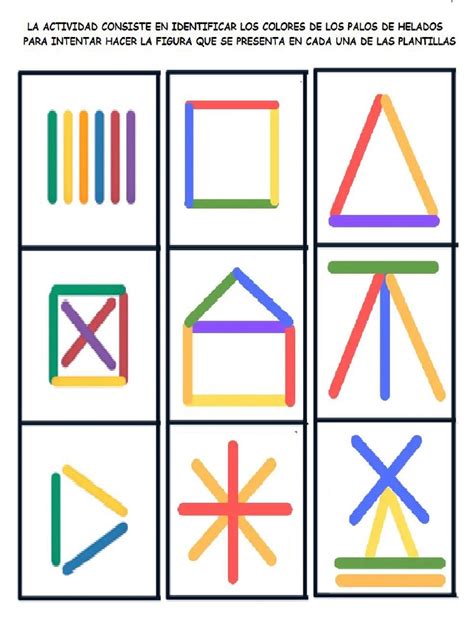 Patrón Palitos De Colores Pdf