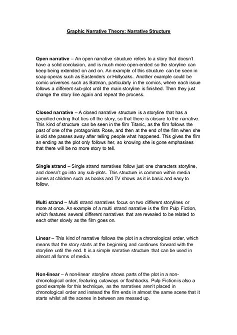 Narrative Structure Theory Pdf