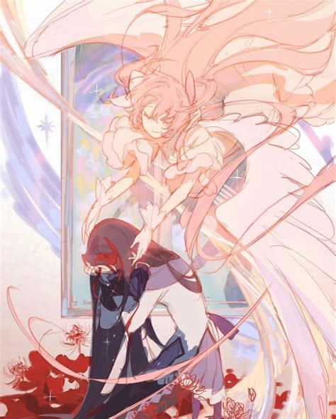 Madoka And Homura Иллюстрации арт Милые рисунки Девочка волшебница