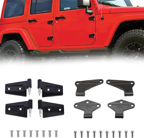 Lqito 2 Door Hinge Assembly Kits Compatible With 2007 2018 Jeep Jk Jeep Wrangler