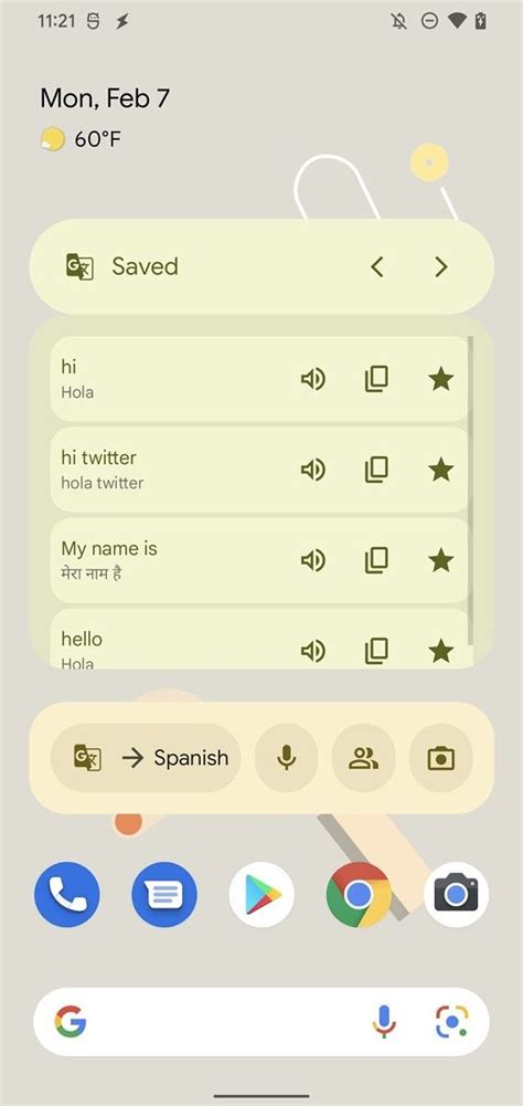 Google Translate Receives A New Material You Home Screen Widget