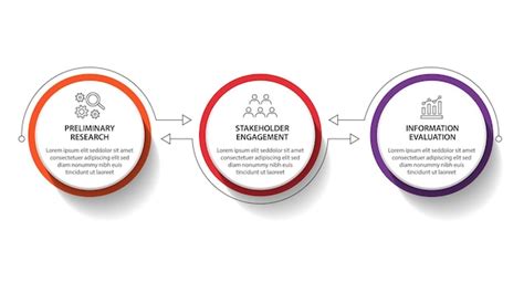 3 Steps Infographic Flowchart Design Template Free Vector