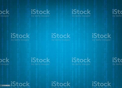 Blue Binary Code Backgorund Stock Illustration Download Image Now Abstract Artificial