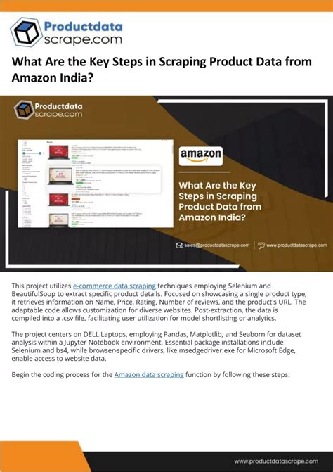 Ppt What Are The Key Steps In Scraping Product Data From Amazon India Powerpoint Presentation