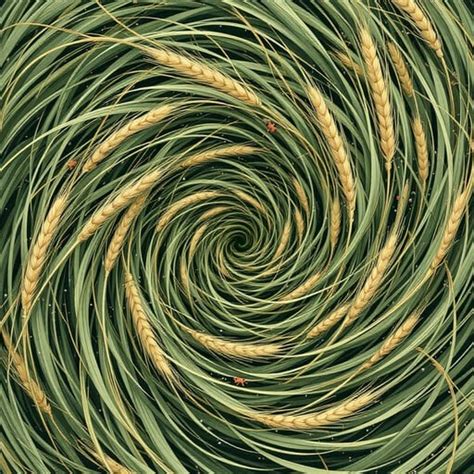 Free Spiraling Grass Pattern Image Spiral Botanical Grass