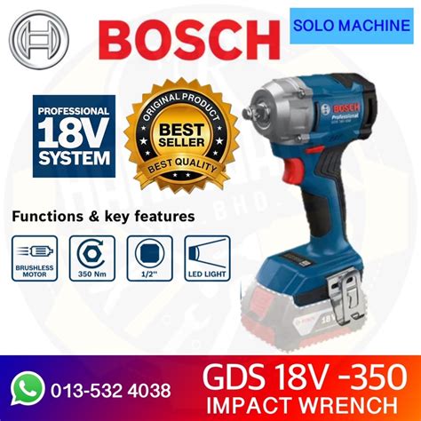 Bosch Gds18v 350 Solo 18v Impact Wrench Gds 18v 350 Shopee Malaysia