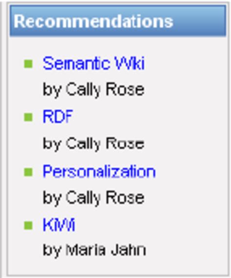 Widget With Standard Recommendations Download Scientific Diagram