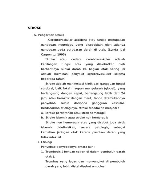 Stroke Ajah Pdf
