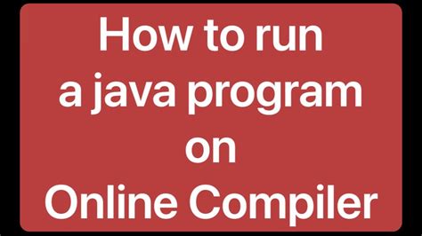 how to run java program on online compiler youtube
