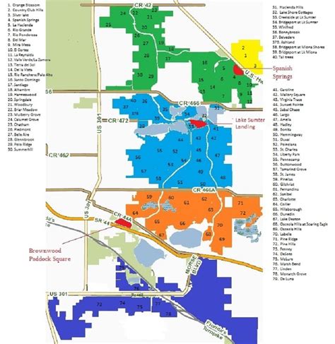 Printable Map Of The Villages Florida Printable Calendars At A Glance