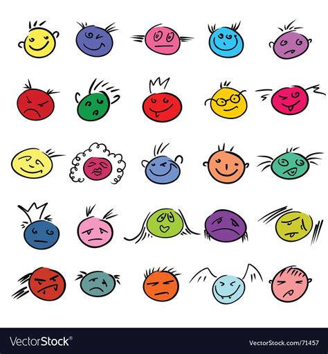 Expressions Royalty Free Vector Image VectorStock