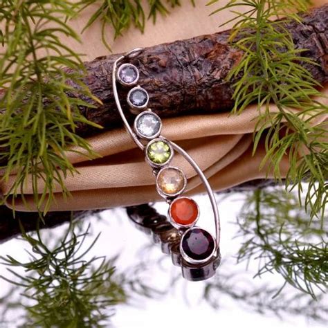 Seven Chakra Healing Pendant 7 Chakra Pendant 925 Silver Chakra Pendant