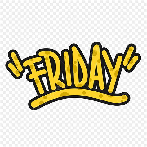 Friday Word Art Download Friday Wordpress Typography Royalty Free