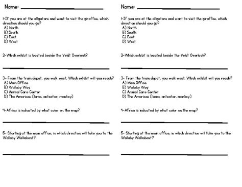 Zoo Map Adventures Direction And Map Skills By Mrs Ks Kreations