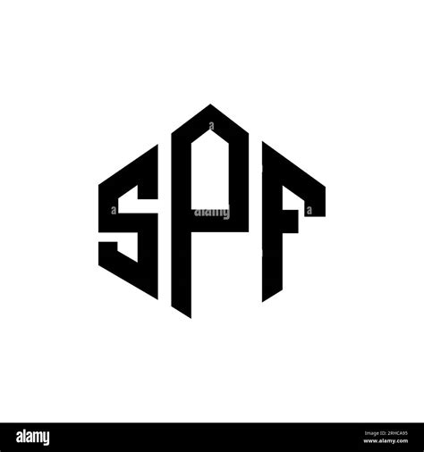 Spf Letter Logo Design With Polygon Shape Spf Polygon And Cube Shape