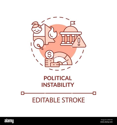 Political Instability Red Concept Icon Stock Vector Image And Art Alamy