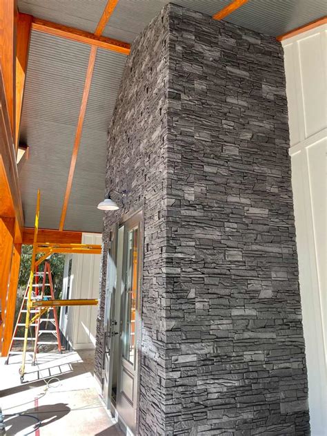 Stephanies Stacked Stone Front Entry Genstone