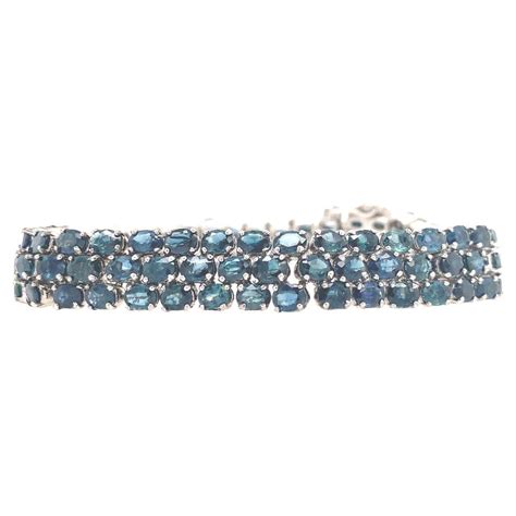 Lucea New York Multi Sapphire Silver Bracelet For Sale At 1stdibs