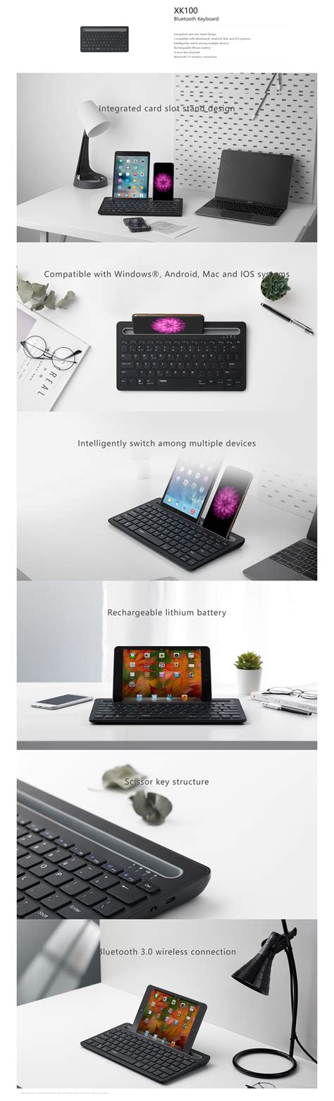 Rapoo XK100 Bluetooth Keyboard Bailin Tech Solutions