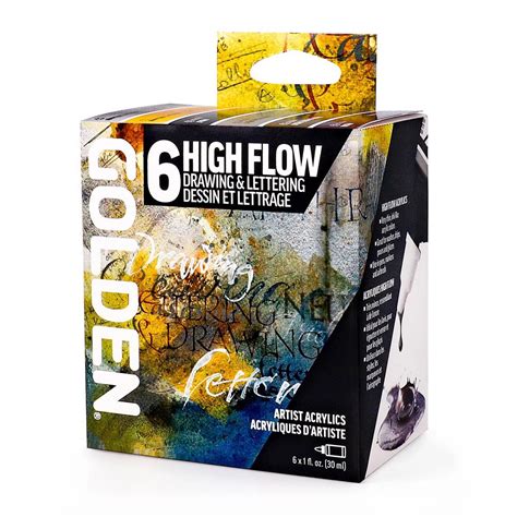 High Flow Drawing And Lettering Set Golden Artist Colors