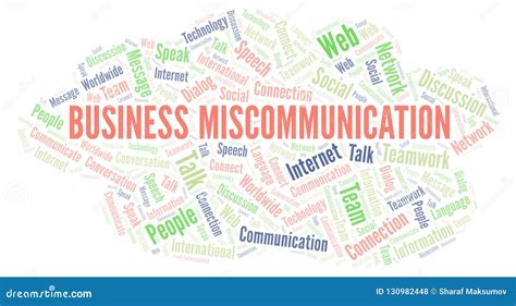 Business Miscommunication Word Cloud Stock Illustration Illustration