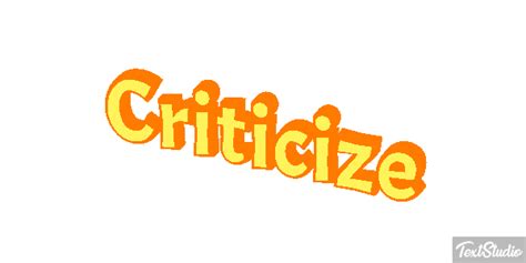 Criticize Word Animated  Logo Designs
