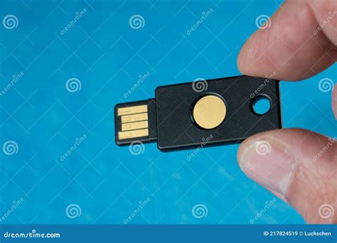 Usb Stick With A Secret Key To Access Encrypted Files Stock Image Image Of Code Device 217824519