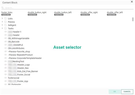 asset selector