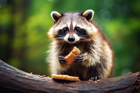 Premium Photo Raccoon Stealing Food From A Picnic Outside