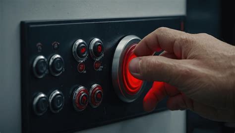Control Console Red Button Premium Ai Generated Image