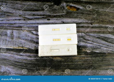 Rapid Urine Pregnancy Test Showing Positive And Negative Results
