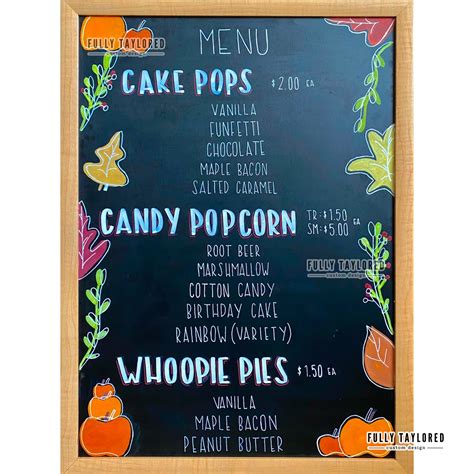 Custom Chalkboards Shop Page Fully Taylored
