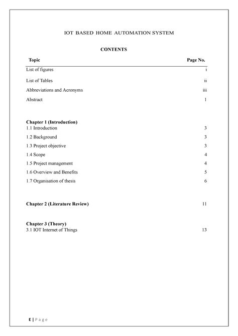 Iot Based Smart Home PROJECT REPORT E P A G E IOT BASED HOME AUTOMATION SYSTEM CONTENTS