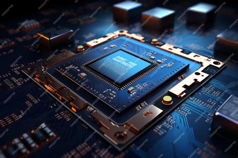 premium vector a computer chip on top of a circuit board
