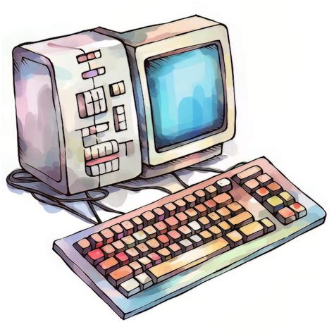 Monitor Keyboard Cpu Drawing At James Engel Blog