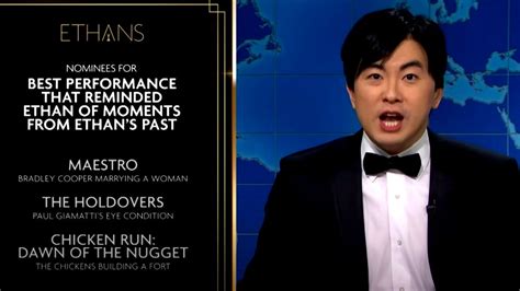 Bowen Yang Leads Mock Awards Show At Snl As A Guy Named Ethan