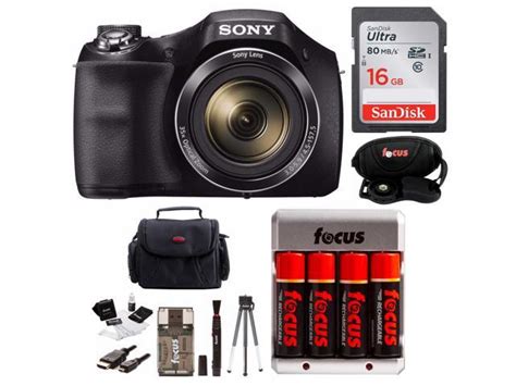 Sony Cyber-shot DSC-H300 Digital Camera (Black) with 16GB Deluxe ...