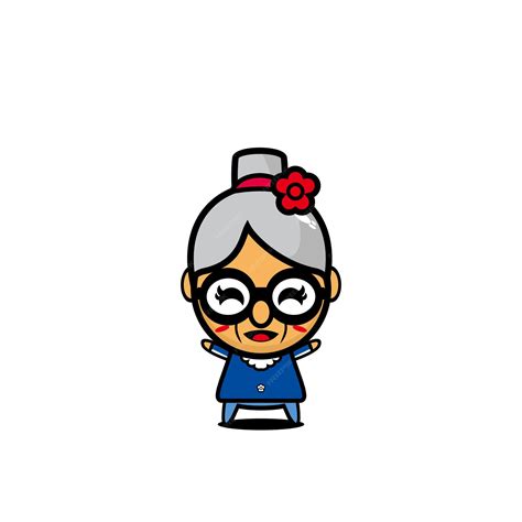 Premium Vector Grandma Cute Design Art Cartoon Character Vector Design