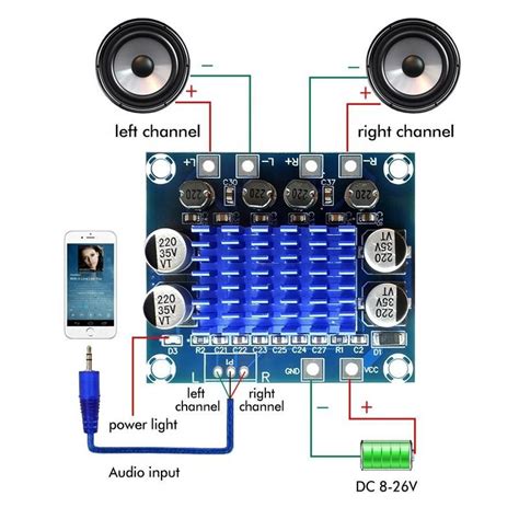 Ca 3110s 30w30w Amplifier Audio Module Digital Amp Board Dc 8 26v 3a