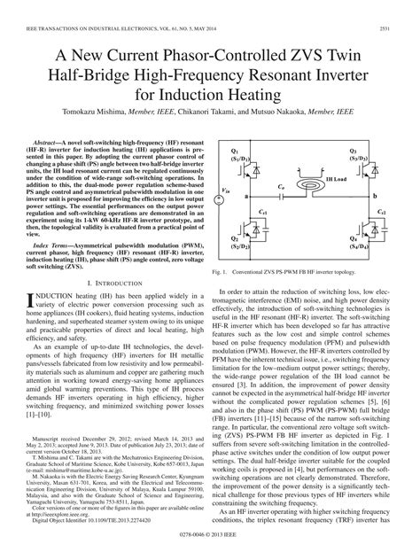 solution 2014 499 a new current phasor controlled zvs twin half bridge high frequency resonant
