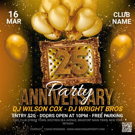 Plantilla De Happy Anniversary Post Postermywall