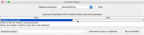 the function helper dialog jmeter vn