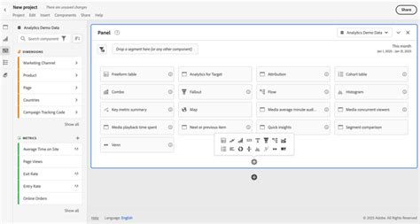 面板概述 Adobe Analytics