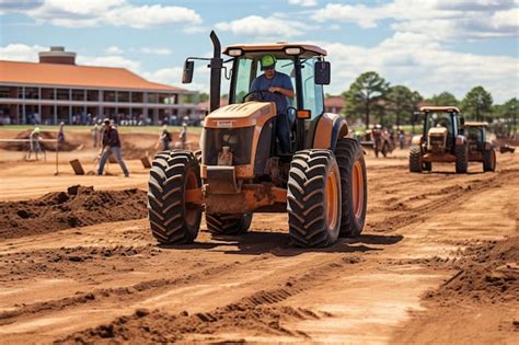 Premium Photo Grader Grading A Surface For A New University Campus Best Grader Picture