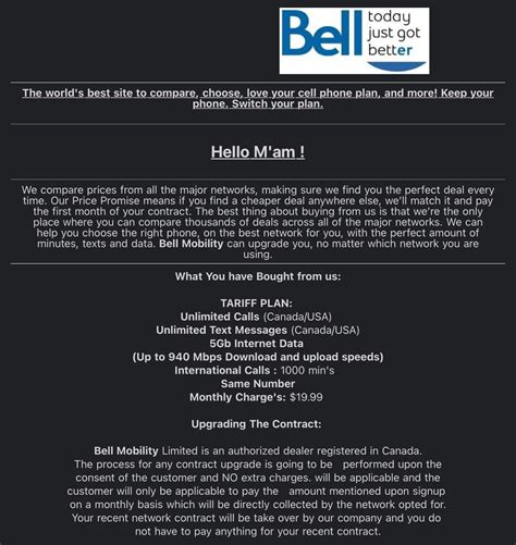 Bell Cell Plan Offering Rnovascotia