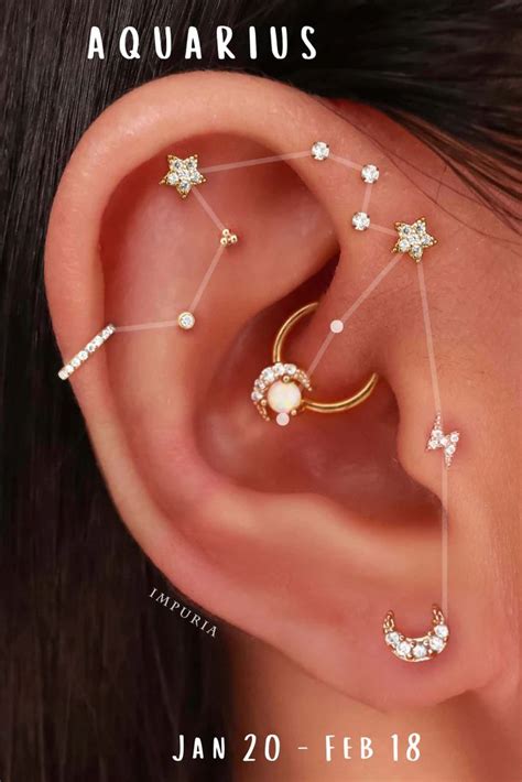 Zodiac Constellation Ear Piercing 60 Photos